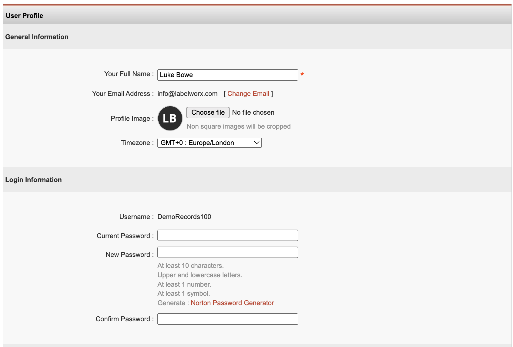 How do I change my LabelWorx user account password? – LabelWorx Support
